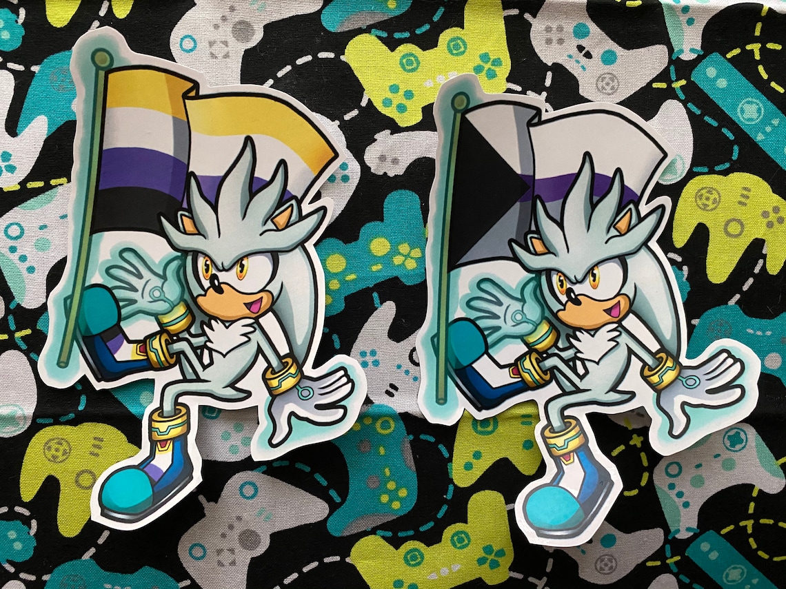 SEGA Sonic the Hedgehog Silver LGBT Pride Flag Vinyl Stickers | Etsy