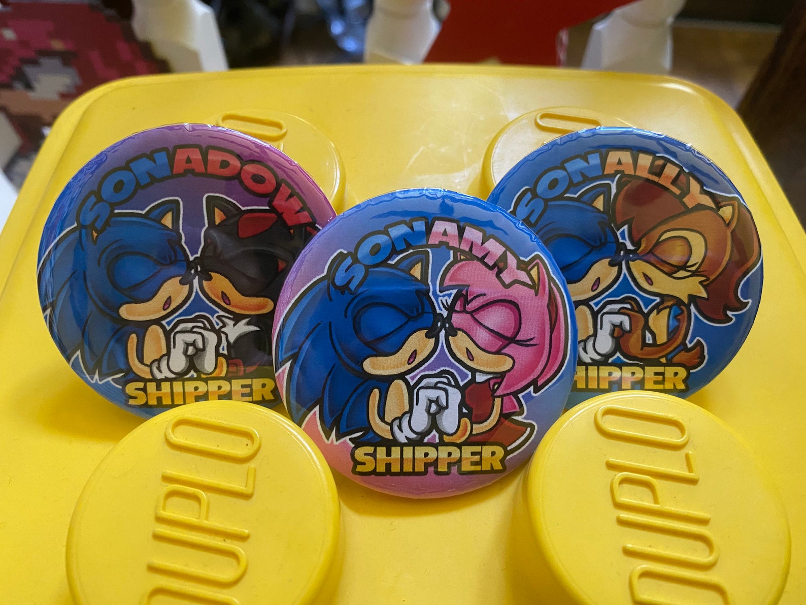 Sonic the Hedgehog Ships Pin Buttons Sonamy Sonally Sonadow - Etsy