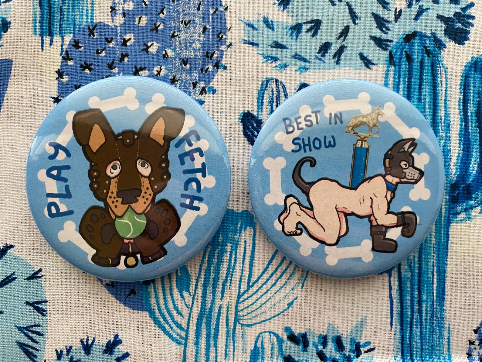 Pup Play Kink Pin Button Set of 12 - Fun and Kinky LGBT Leather Furry ...