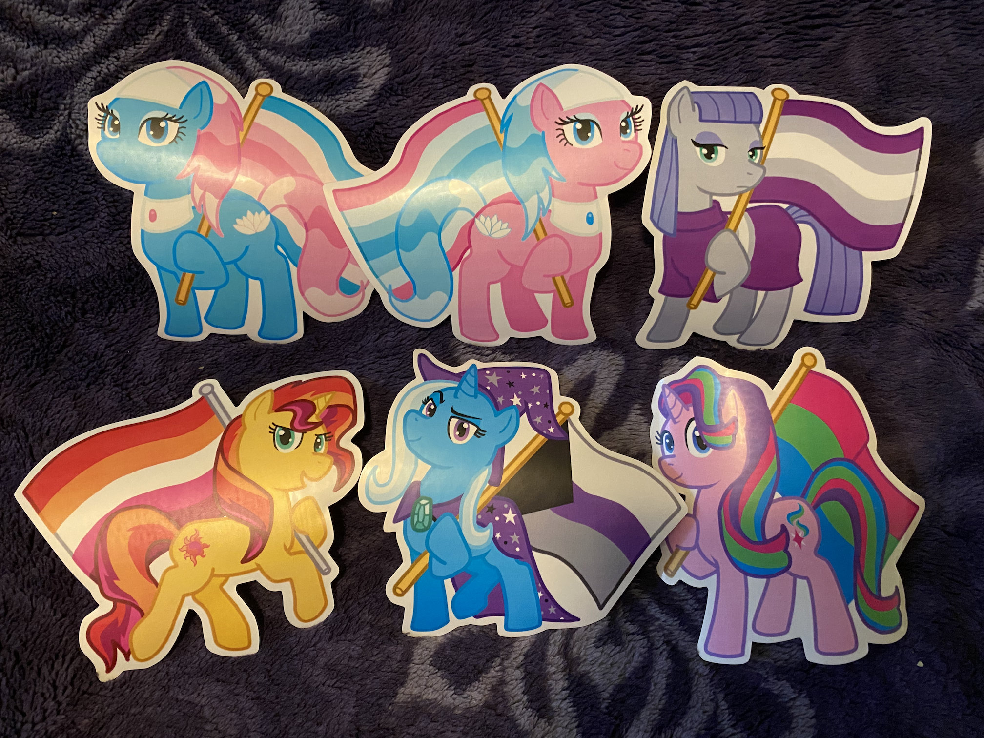 My Little Pony LGBTQ+ Pride Flag Stickers - Gay Rainbow Dash, Bi Rarity ...