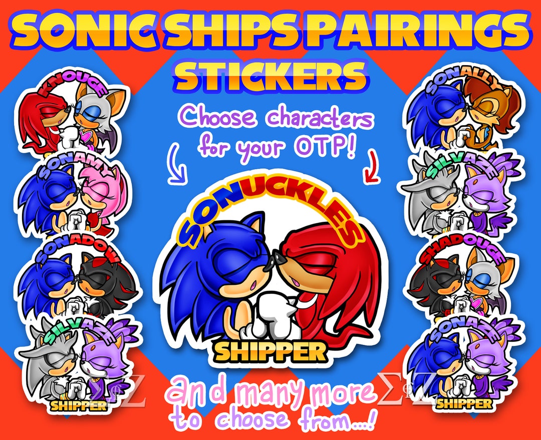 Sonic the Hedgehog Ships OTP Stickers - Sonamy Sonally Sonadow Sonaze ...