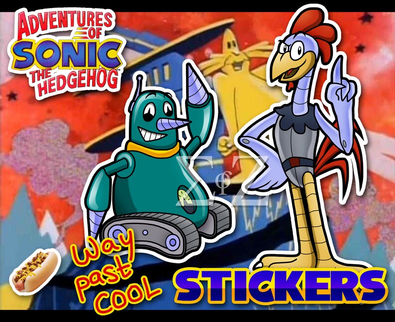 SEGA Adventures of Sonic the Hedgehog Stickers Scratch and | Etsy