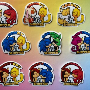 Sonic the Hedgehog Ships OTP Stickers - Sonamy Sonally Sonadow Sonaze ...