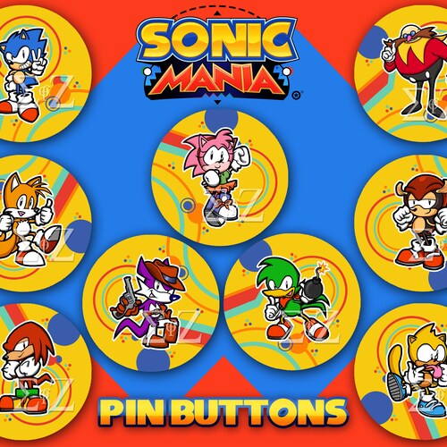 Sonic Mania Sticker Sheets SEGA Sonic the Hedgehog Tails - Etsy