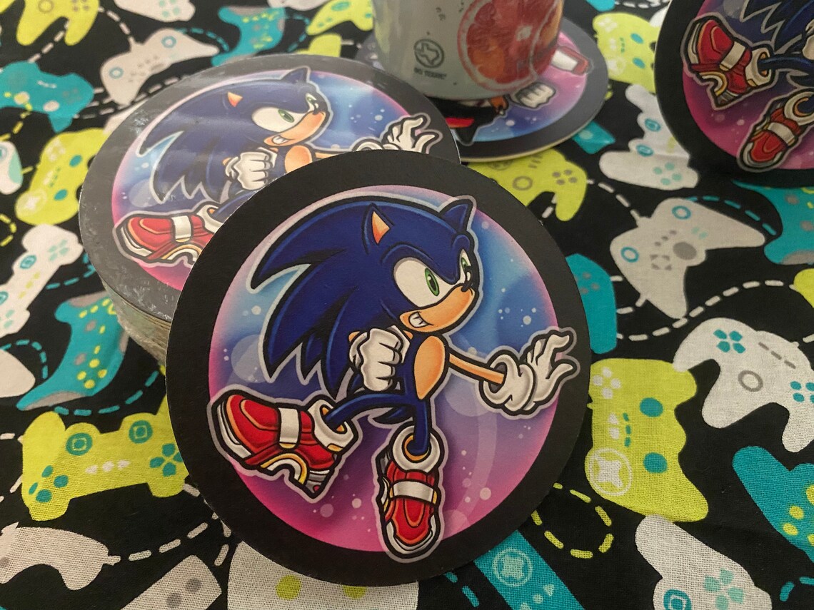 SEGA Sonic & Shadow Drink Coaster Set Adventure 2 Battle Sonic | Etsy