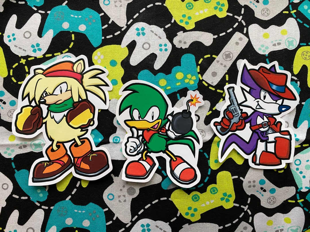 SEGA Sonic the Hedgehog Sticker Set- Team Hooligan Bean the Dynamite ...