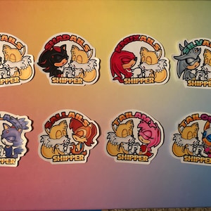 Sonic the Hedgehog Ships OTP Stickers - Sonamy Sonally Sonadow Sonaze ...