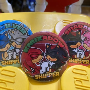 Sonic the Hedgehog Ships Pin Buttons - Sonamy Sonally Sonadow Sonaze ...