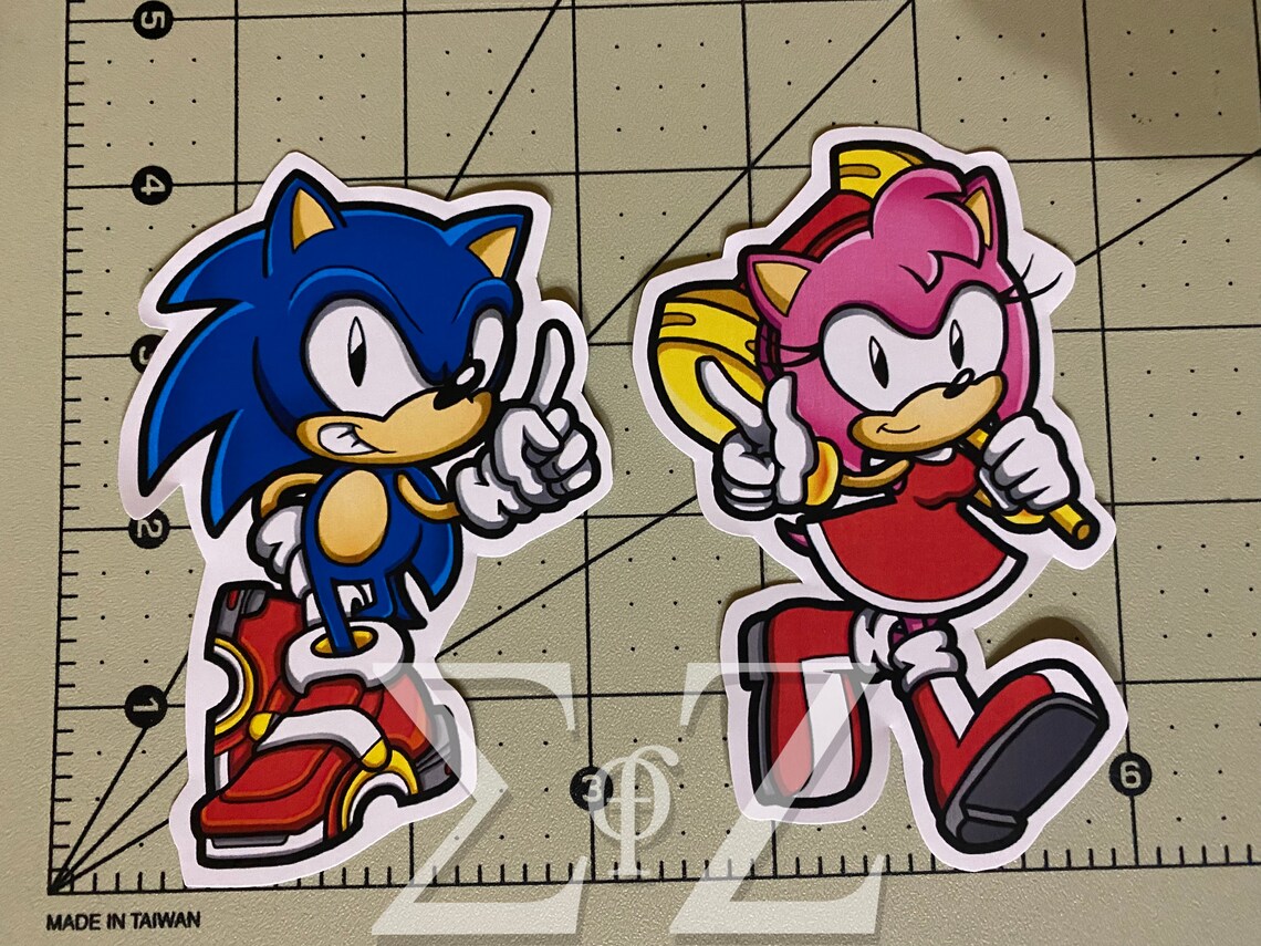 SEGA Stickers Modern Sonic the Hedgehog With Soap Shoes and - Etsy