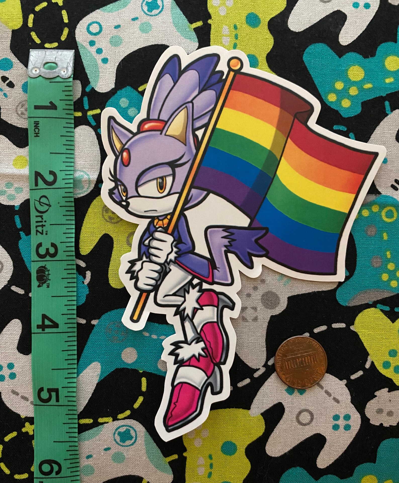 SEGA Sonic the Hedgehog Blaze the Cat LGBT Pride Flag Vinyl Stickers ...