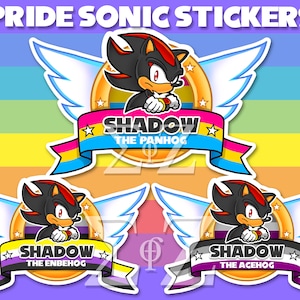LGBTQ+ Shadow the Hedgehog Title Screen Stickers - Water Resistant ...