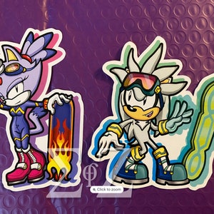 Sonic Riders Stickers - Jet Wave Storm Rouge Amy Rose Cream Blaze ...