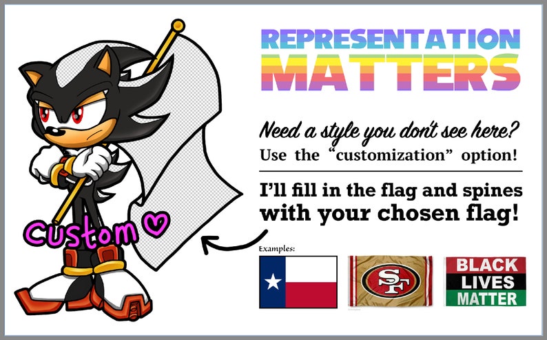 SEGA Sonic the Hedgehog Shadow LGBT Pride Flag Vinyl Stickers - Etsy UK