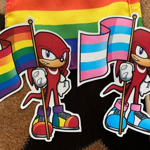 SEGA Sonic the Hedgehog Knuckles LGBT Pride Flag Vinyl | Etsy