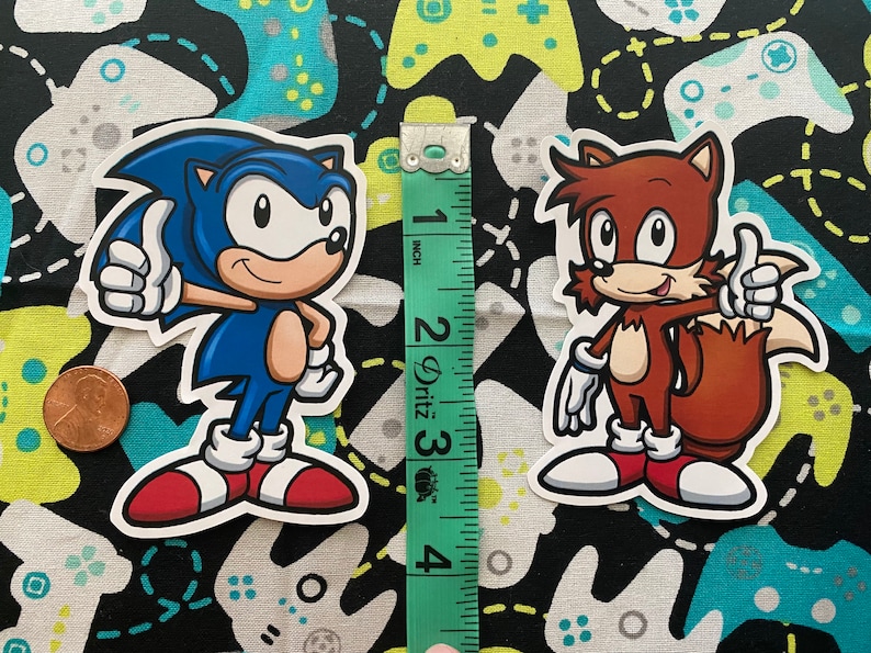 SEGA Adventures of Sonic the Hedgehog Stickers Sonic and - Etsy