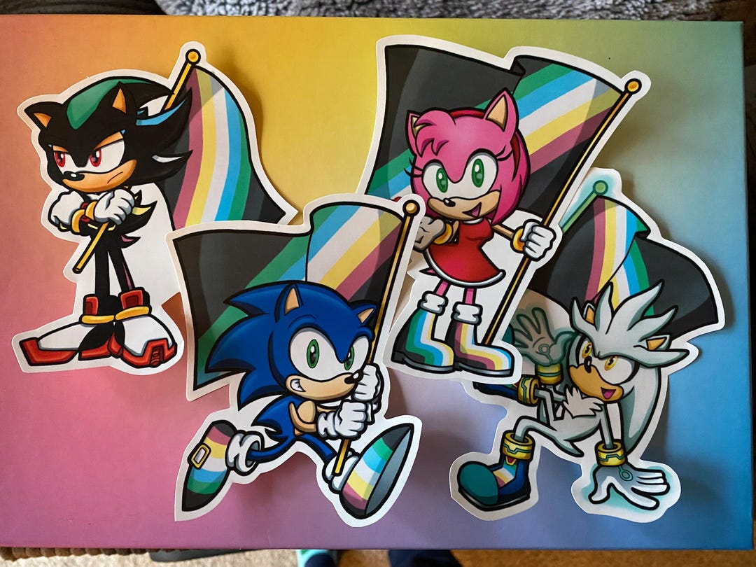 Disability Pride Sonic the Hedgehog Flag Vinyl Stickers - Choose From ...