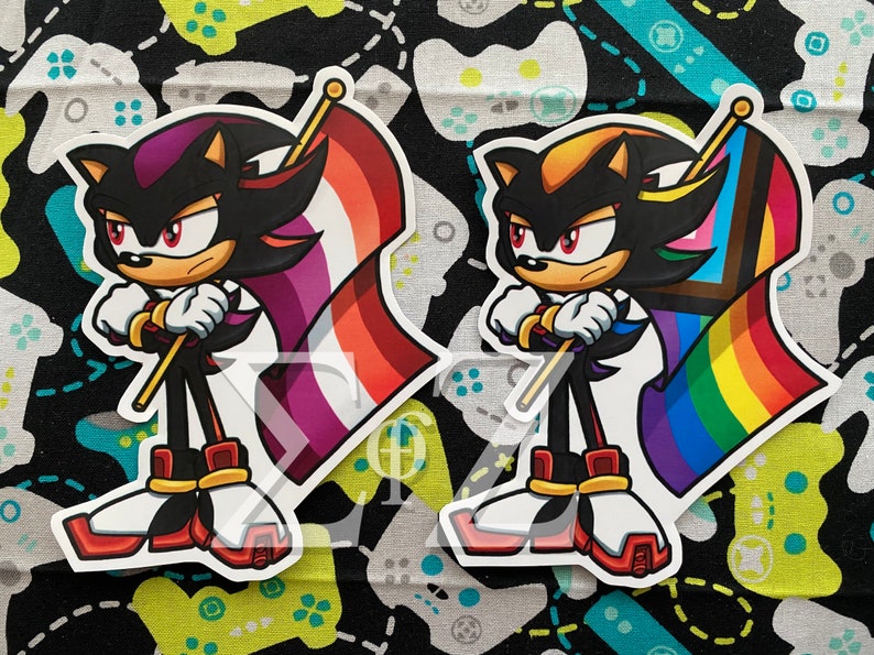 SEGA Sonic the Hedgehog Shadow LGBT Pride Flag Vinyl Stickers - Etsy UK