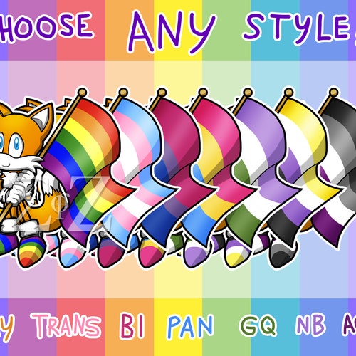 SEGA Sonic the Hedgehog LGBT Pride Flag Vinyl Stickers - Etsy Australia