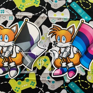 SEGA Sonic the Hedgehog Tails LGBTQ Pride Flag Vinyl Stickers - Choose ...