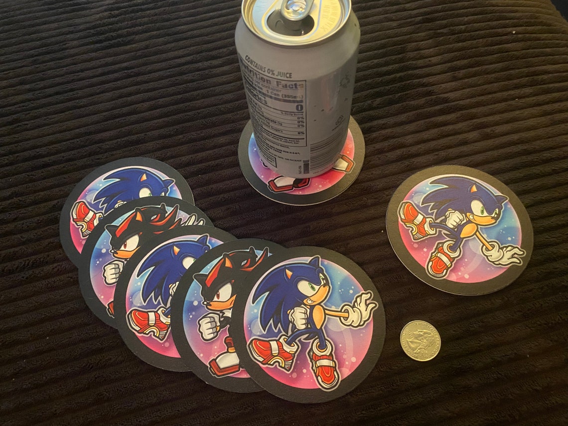 SEGA Sonic & Shadow Drink Coaster Set Adventure 2 Battle Sonic | Etsy