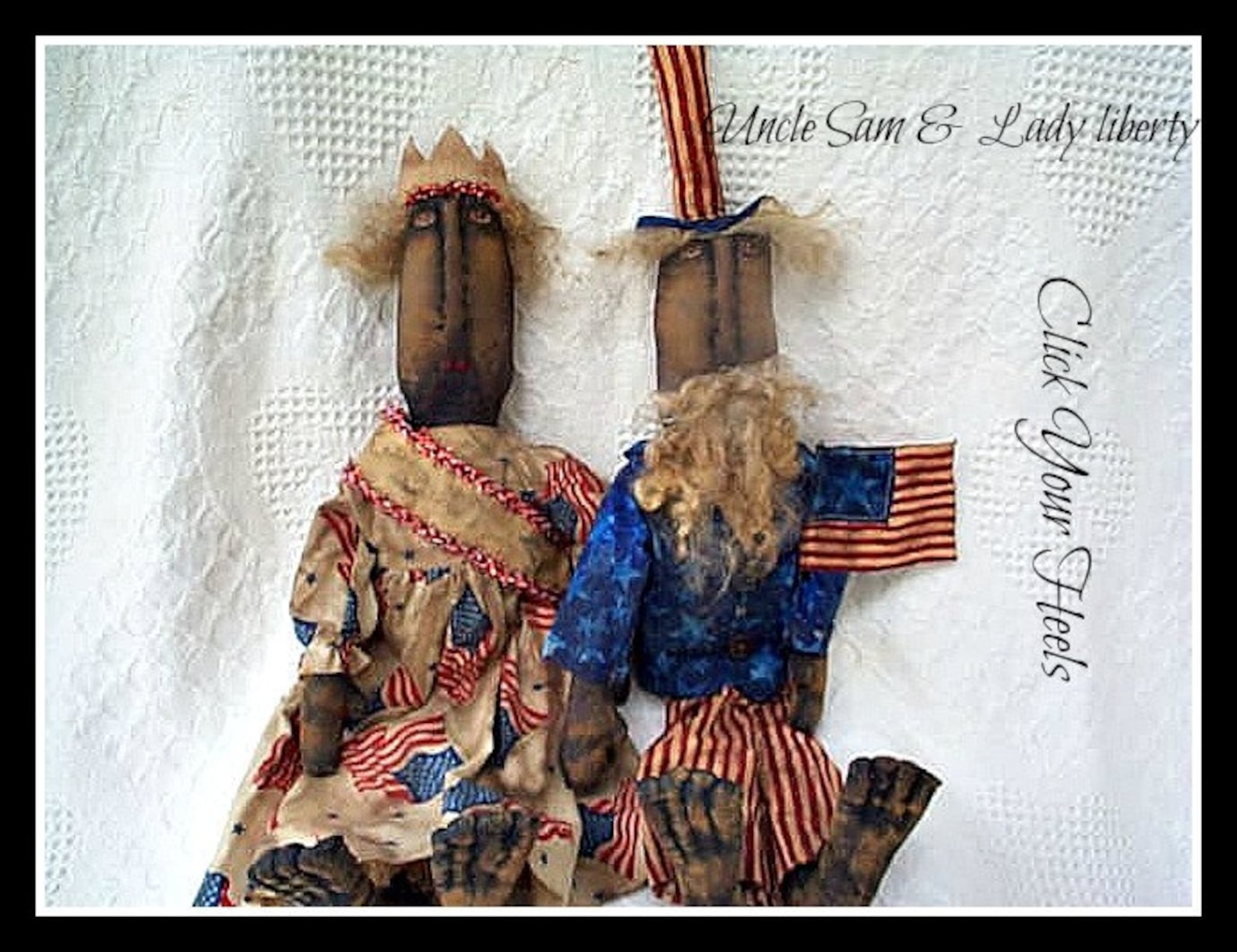 E Pattern Uncle Sam & Lady Liberty Pattern Click Your Heels - Etsy