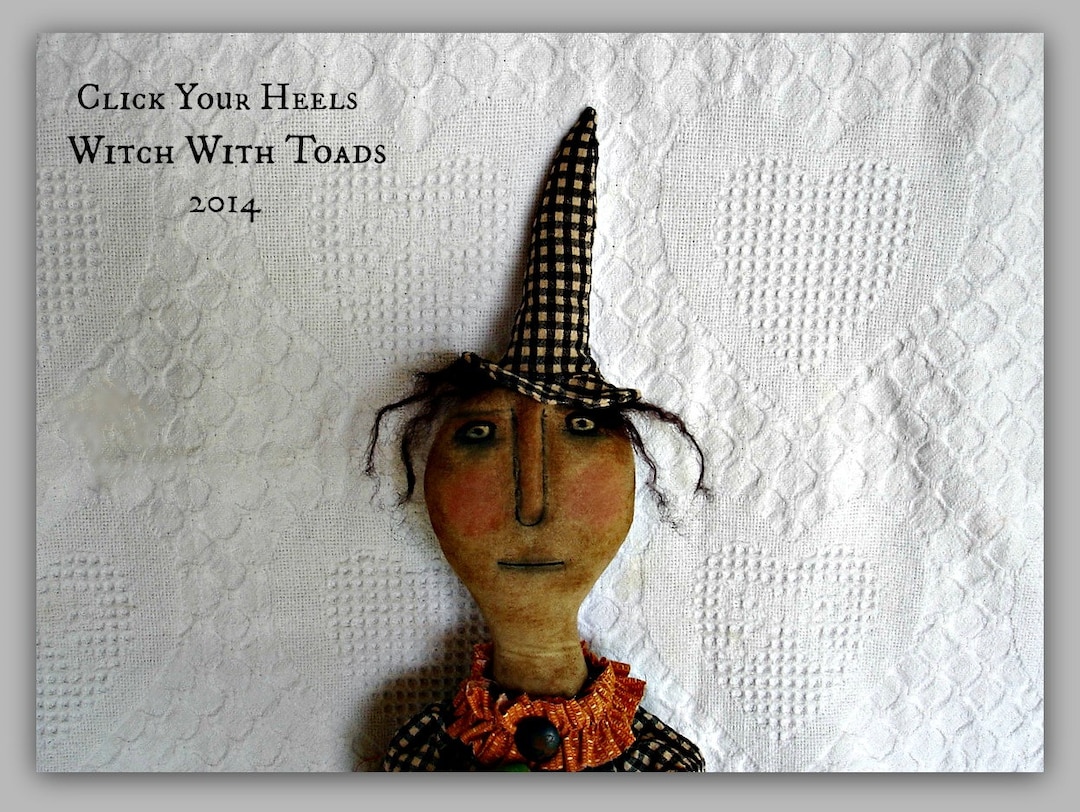 Primitive Witch With Toads E Pattern Click Your Heels - Etsy