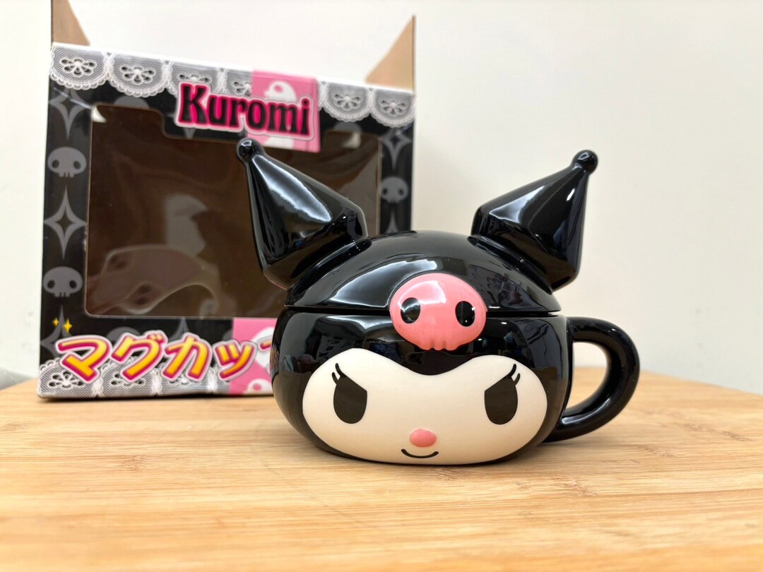 Sanrio KUROMI Ceramic Cup - Etsy