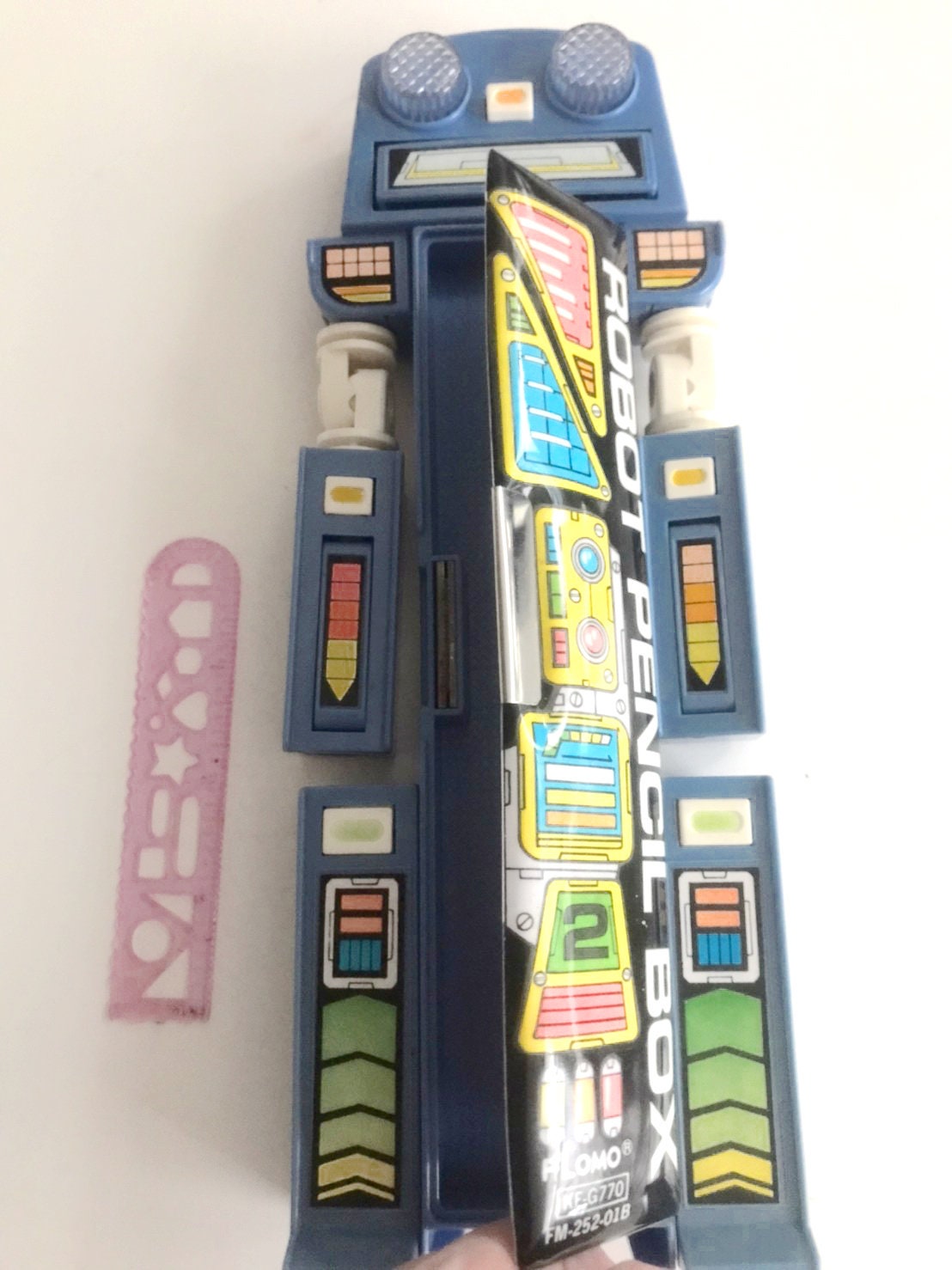 Vintage FLOMO ROBOT Pencil Box blue - Etsy Singapore