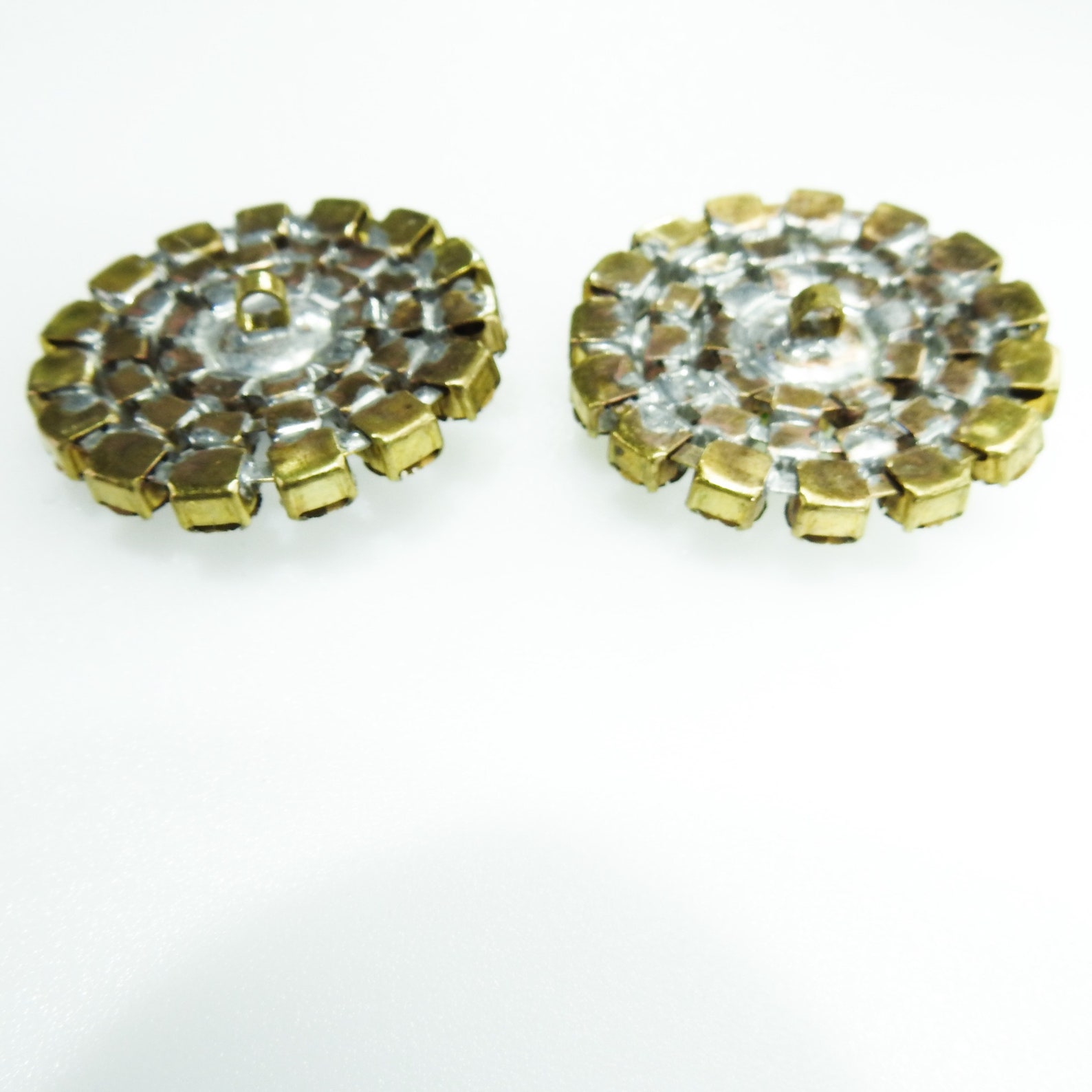 White Glass Buttons With a Metal Base Shank for Fancy - Etsy