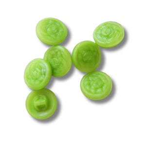 Vintage Green Glass Buttons for Sewing and Crafting. Set of 5, With a ...