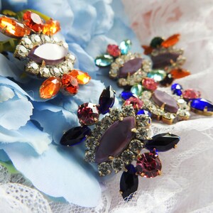 Purple Czech Rhinestone Buttons for Jewelry, Garments, Dresses, Ladies ...