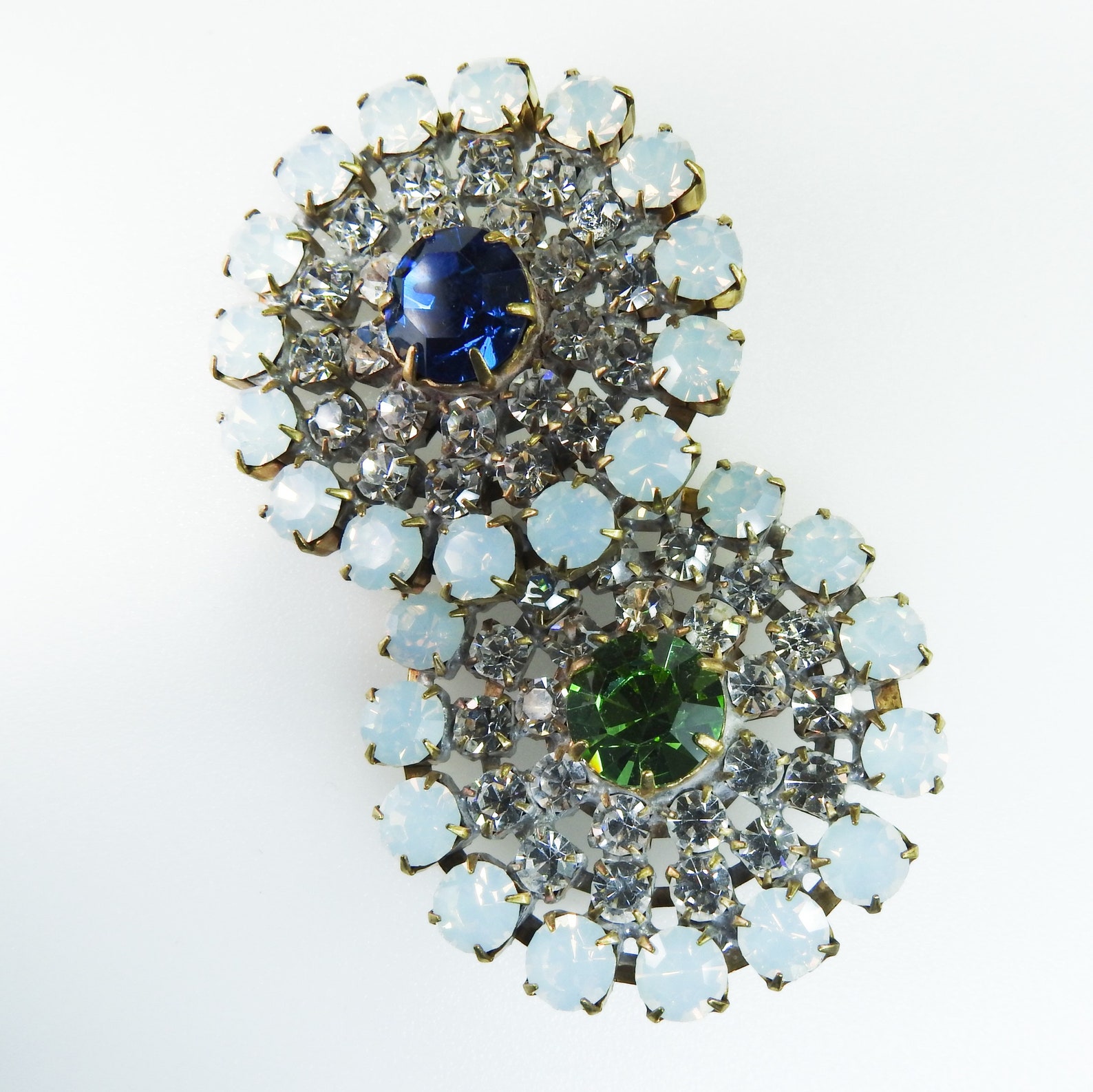 White Glass Buttons With a Metal Base Shank for Fancy - Etsy