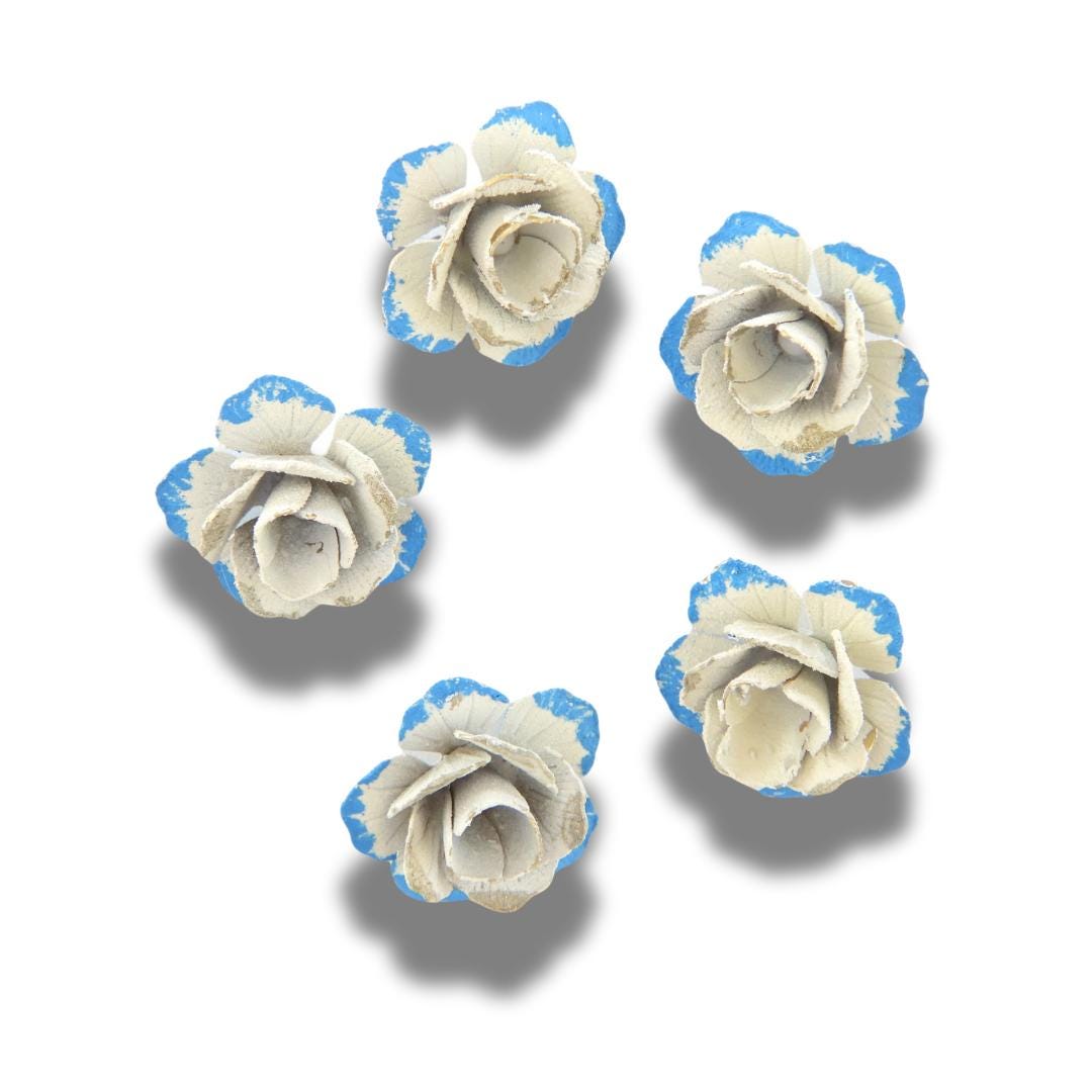 Set of 5 Vintage-style Jeweled Buttons, 25mm, Matte Finish, Shank Back ...