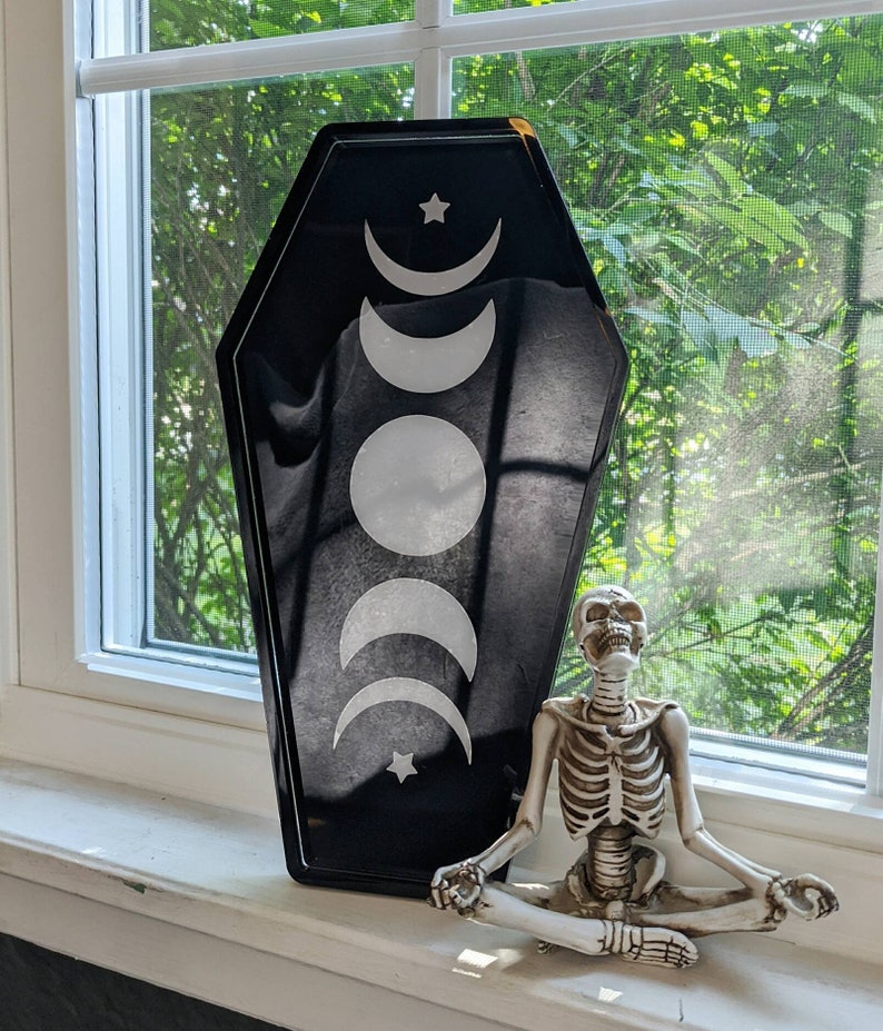 Decorative Moon Phases Coffin Tray - Etsy
