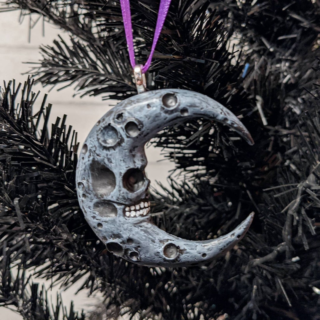 Skull Moon Tree Ornament - Etsy