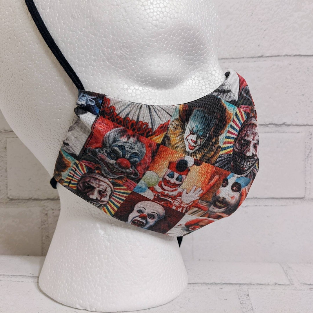 Chuck Hodi Collaboration send in the Clowns Fabric Face Mask - Etsy