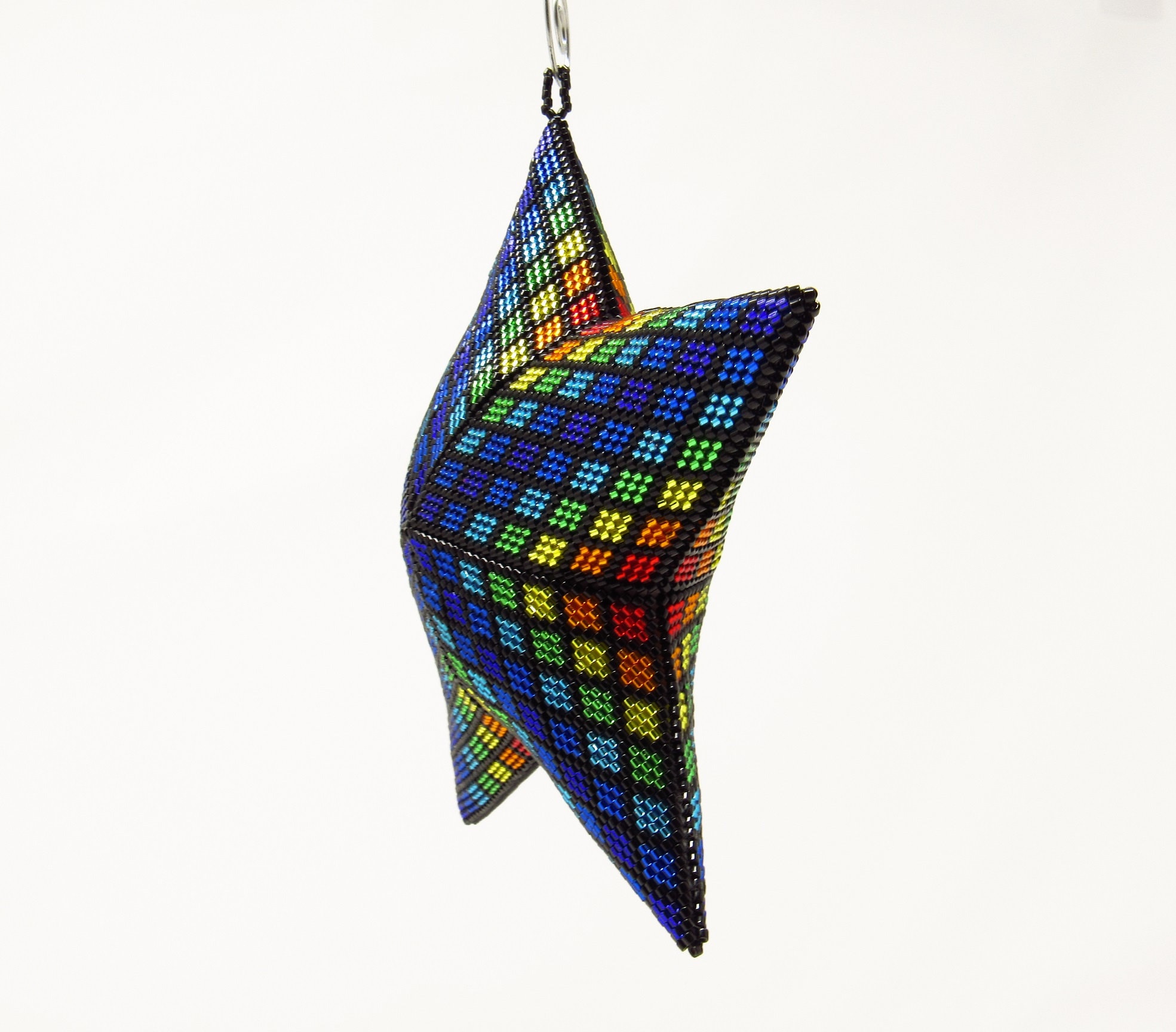 3D Beaded Star Pattern, 3 Dimensional Puffy Star Ornament Pattern ...