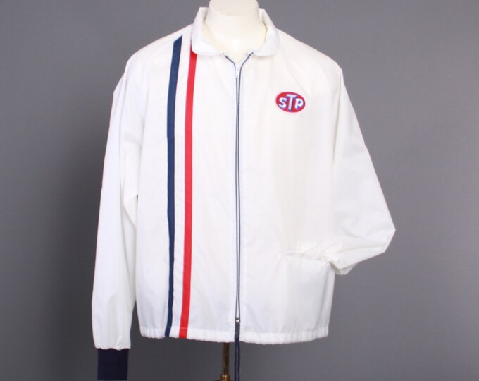 70s STP Logo WINDBREAKER / 1970s Nylon Stripe Racing Men's Jacket L - Etsy