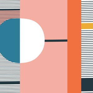 Colorblock Lines - Pair of Bold Colorful 11x14 Prints - Etsy