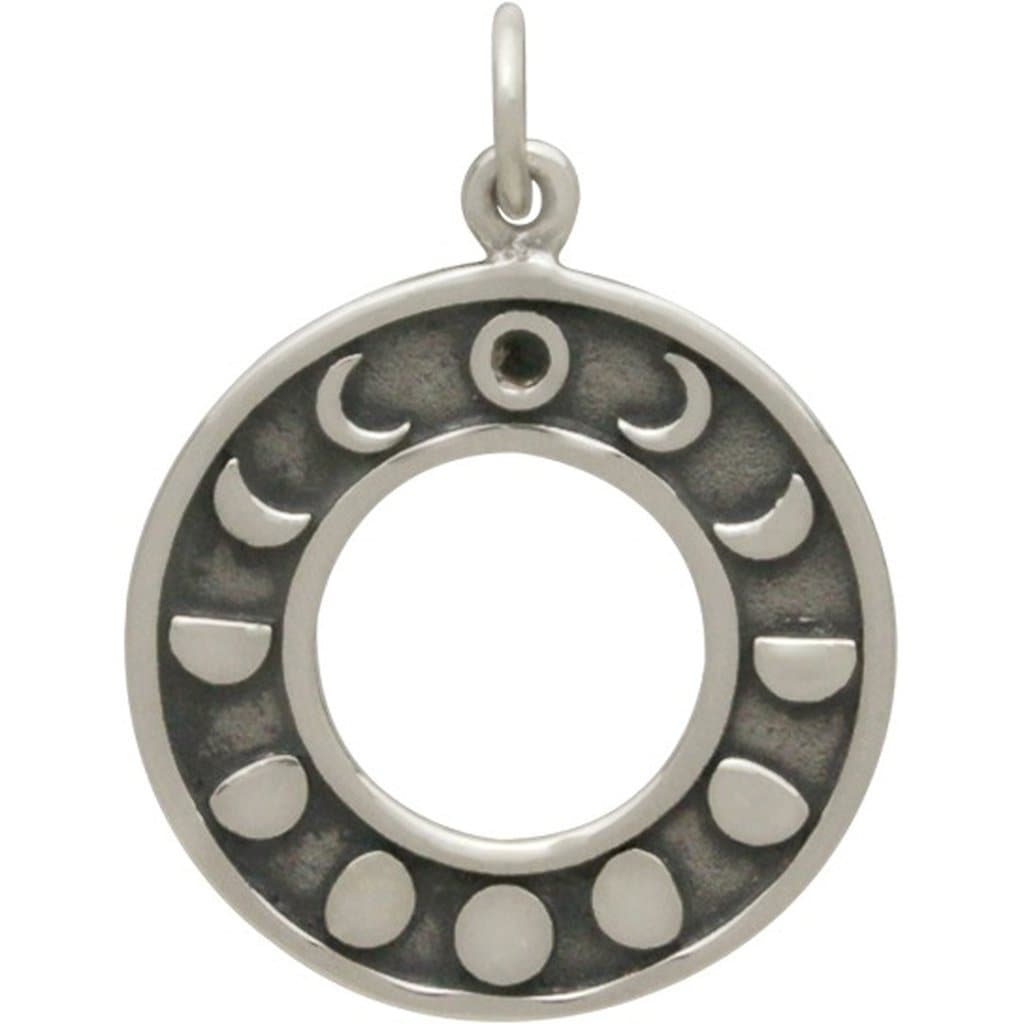 Moon Phases Necklace Sterling Silver, Moon Necklace, Lunar Phase ...