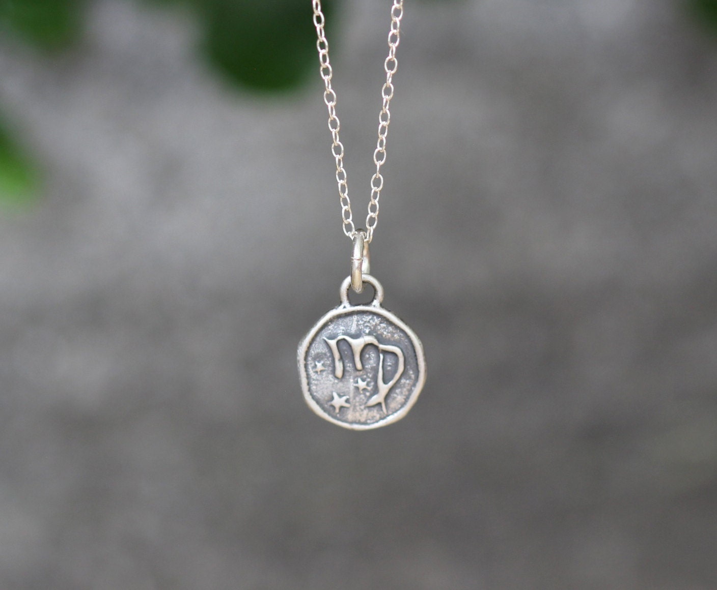 Virgo Pendant Necklace Zodiac Sign Jewelry Zodiac Symbol - Etsy Italia