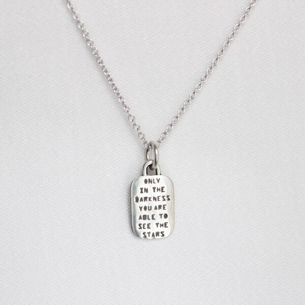 Quote Necklace - Etsy