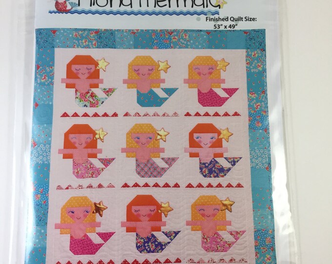 Aloha Mermaid - Little Red-brolly - Sanchia Gain - Mermaid Quilt ...