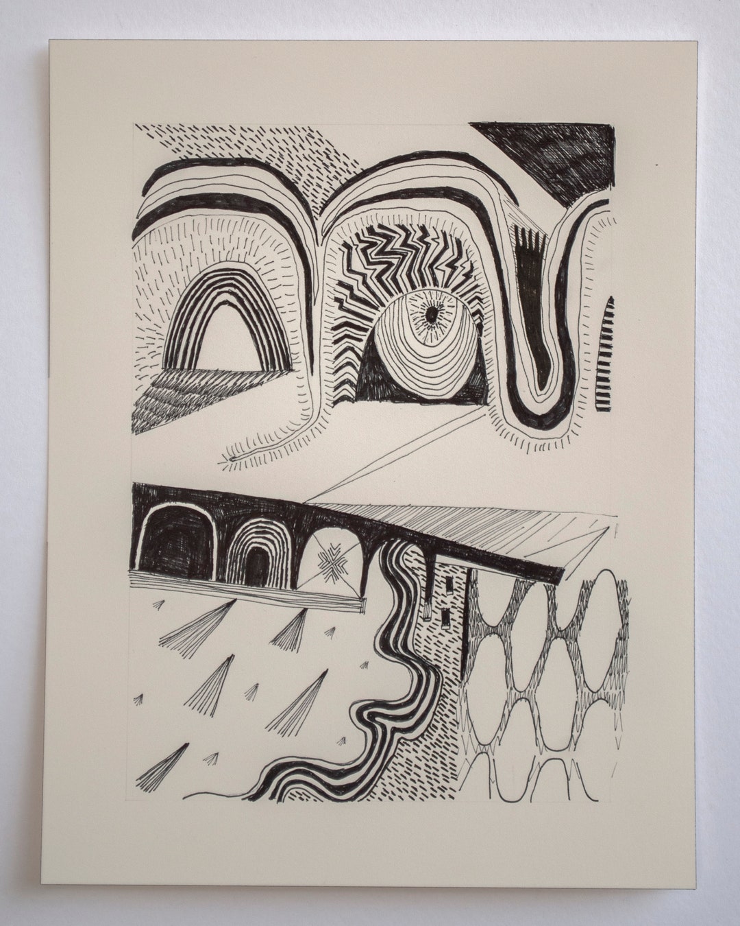 Pen Drawing on Paper, "visualizer - Etsy