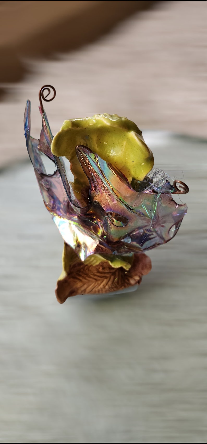 Fantasy Nymph Goddess Wings Ceramic Marigold Glazed Bowl Ritual Altar ...