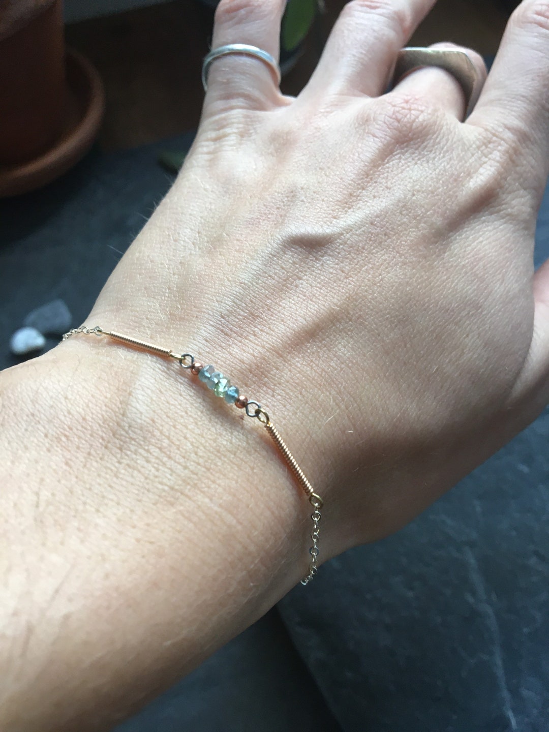 Guitar String Bracelet. Customize: Sterling Silver or Gold-filled. Semi ...