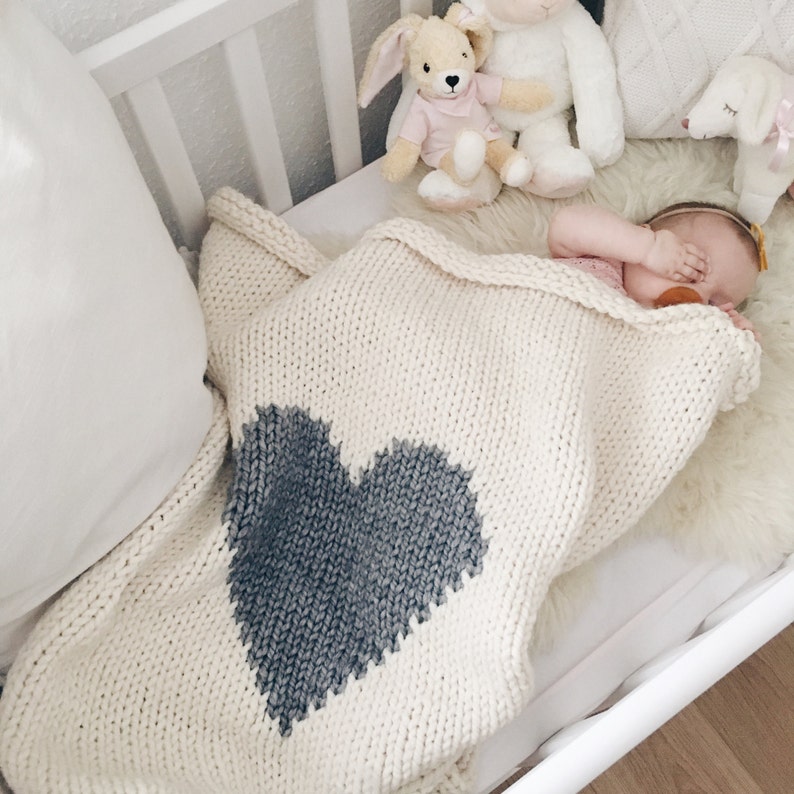 THE HEART Baby Blanket | Etsy UK