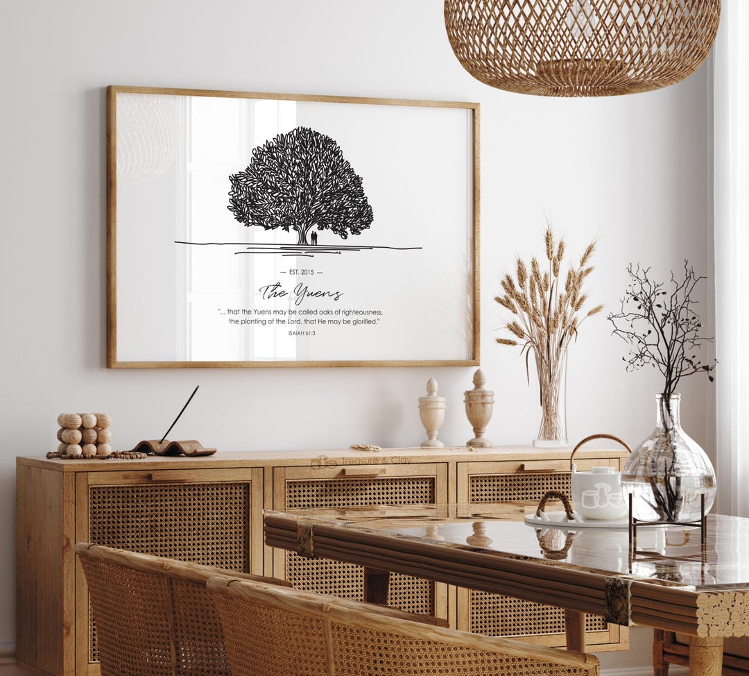 Custom Family Tree Art, Isaiah 61:3 Scripture Gift (digital Download ...