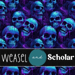 Melty Skulls, Seamless Pattern, Digital Paper File, Tileable - Etsy