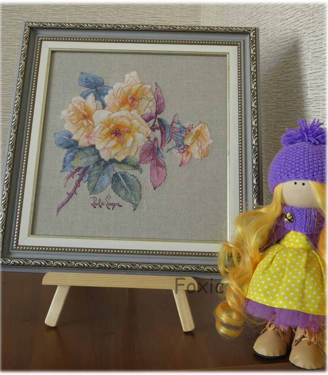 Yellow Roses Cross Stitch Pattern: Elegant Floral Design (PDF) - Etsy